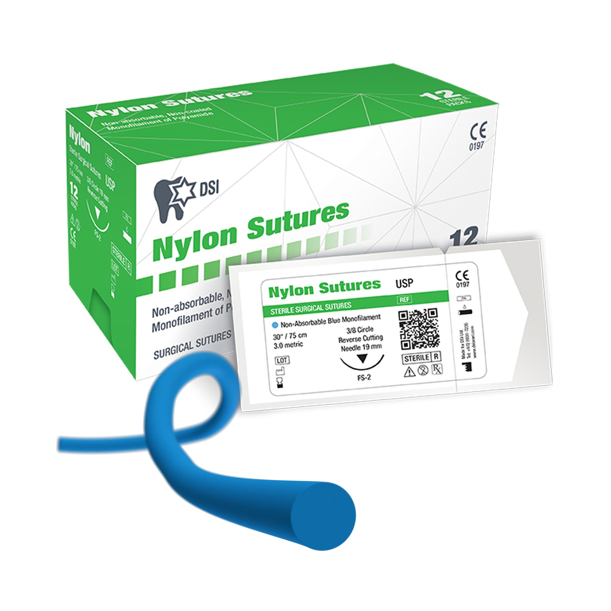 Nylon Monofilament Sutures 12pcs pack – Shop DSI Online