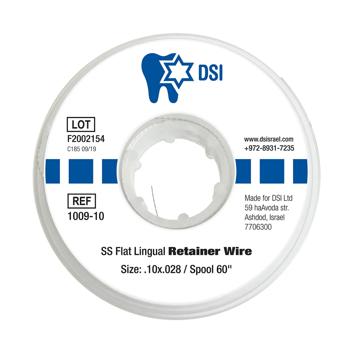DSI SS Flat Lingual Retainer Wire 4-Strand .10x.028 60" Spool – Shop ...